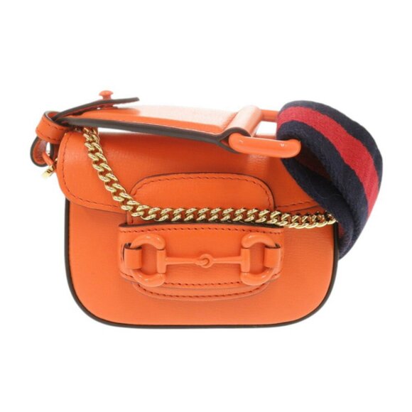 Gucci | Bags | Gucci Authentic Orange Leather Horsebit Shoulder Bag ...
